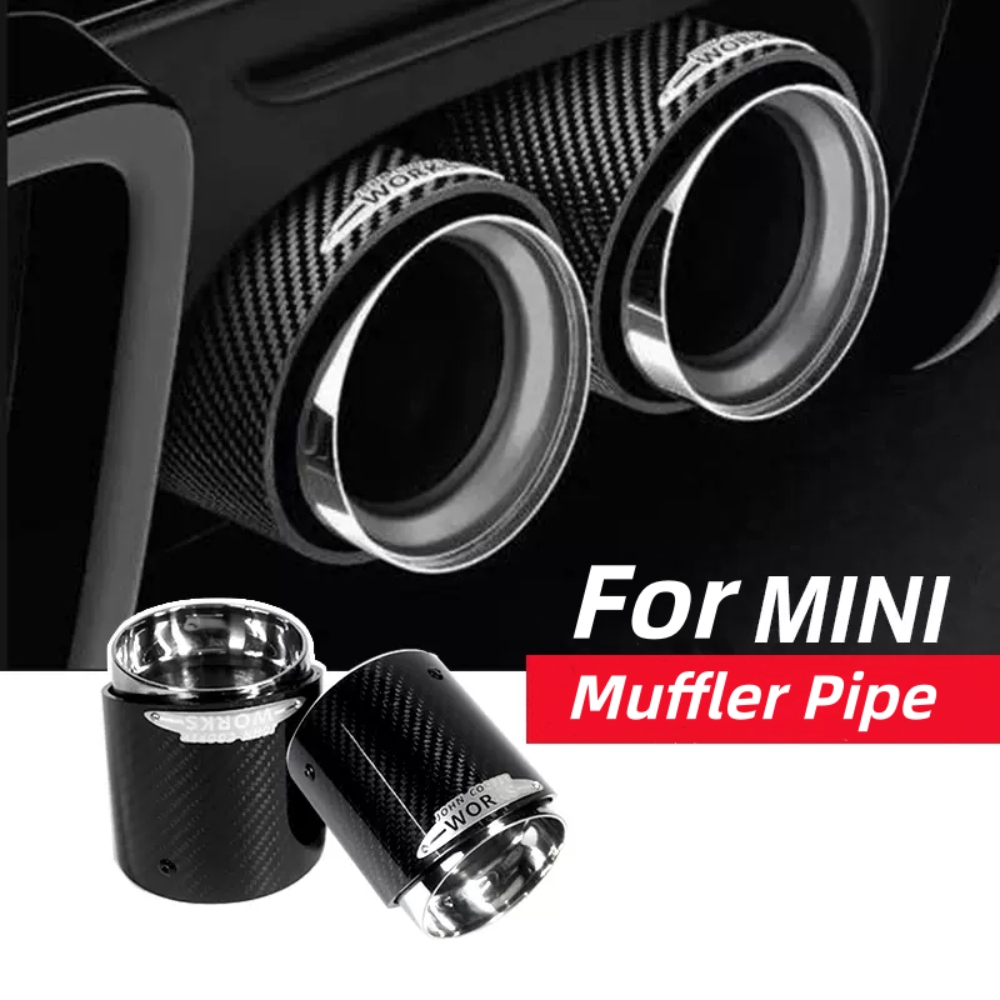 1 Piece Carbon Fiber Mini Exhaust Tip Muffler Tips Fit for R55 R56 R57 ...
