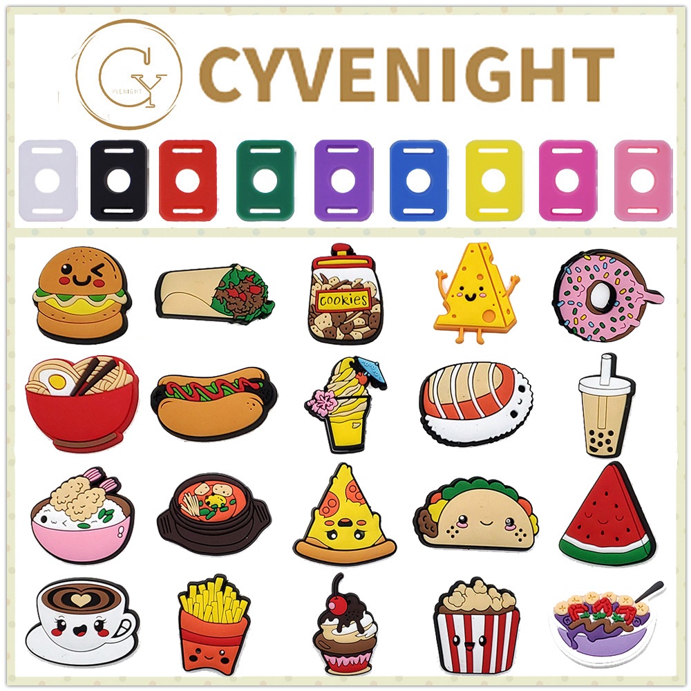 【Ready Stock】New Hot Cartoon Food Theme Jibbitz Shoe Charms Shoes for ...