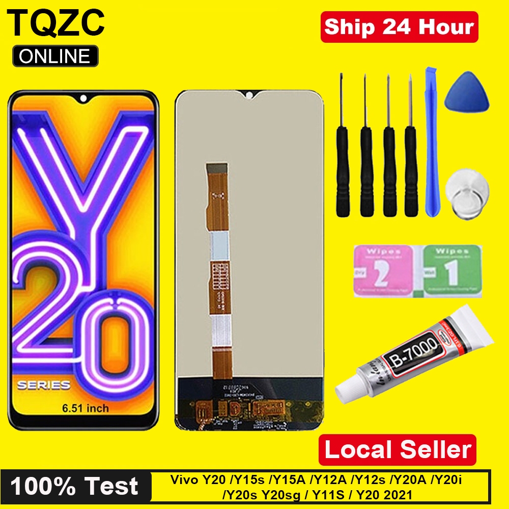 TQZC Original LCD For Vivo Y20 /Y15s /Y15A /Y12A /Y12s /Y20A /Y20i /Y20s Y20sg / Y11S / Y20 2021 ...