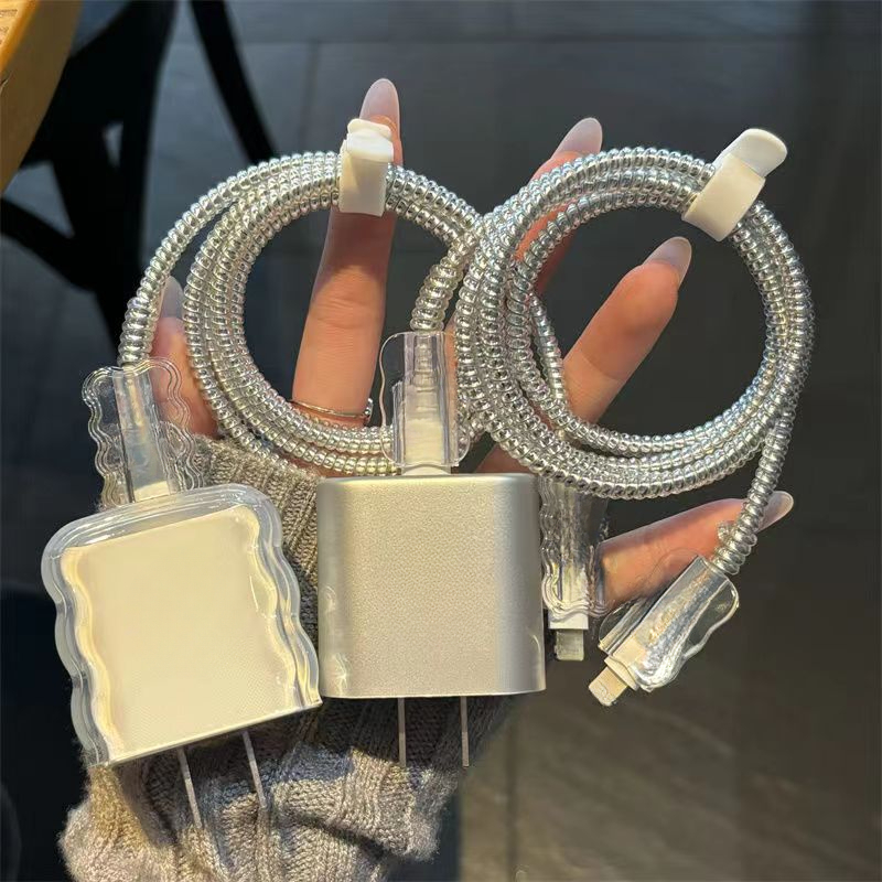 Transparent Cable Winder Protector for IPhone 18W 20W Charger Cover ...