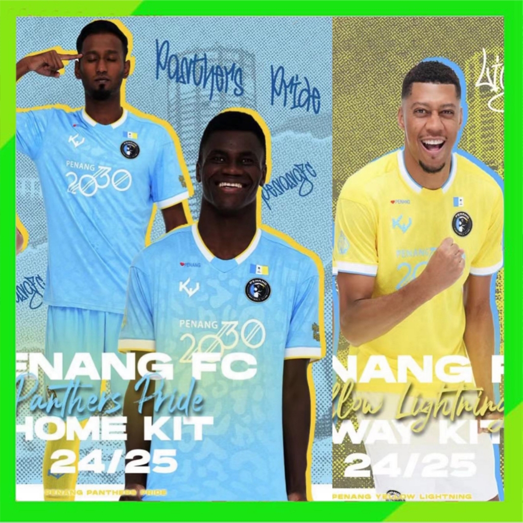 2024 2025 Penang FC Home Away jersey Mali League football sportswear S ...