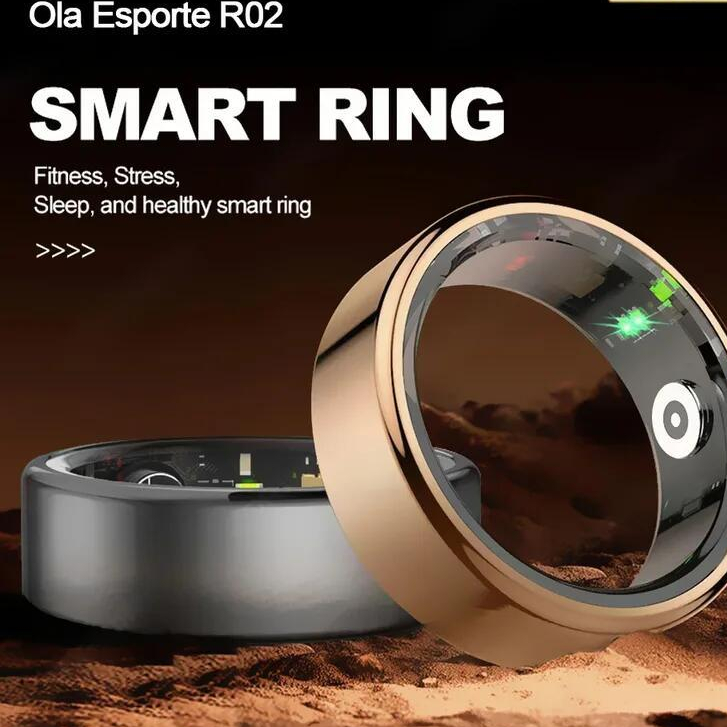 2024 New R02 Smart Ring Men Women Heart Rate Blood Oxygen Sleep Health ...