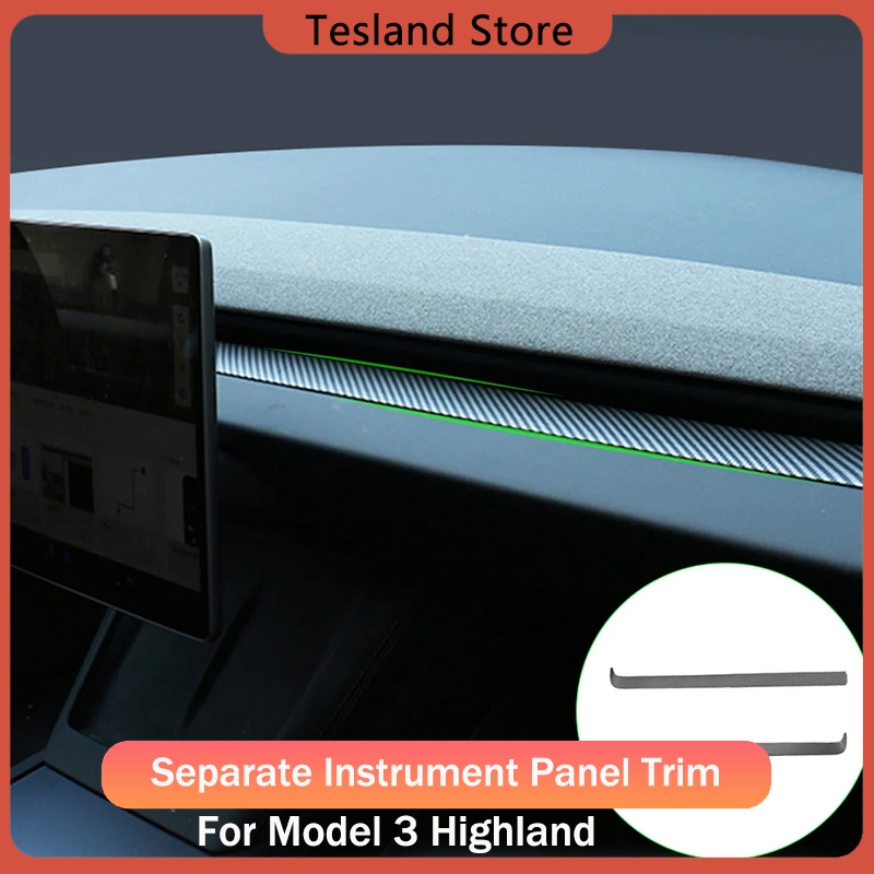 For Tesla Model 3 Highland 2024 Dashboard Trim Strip Cover Center ...