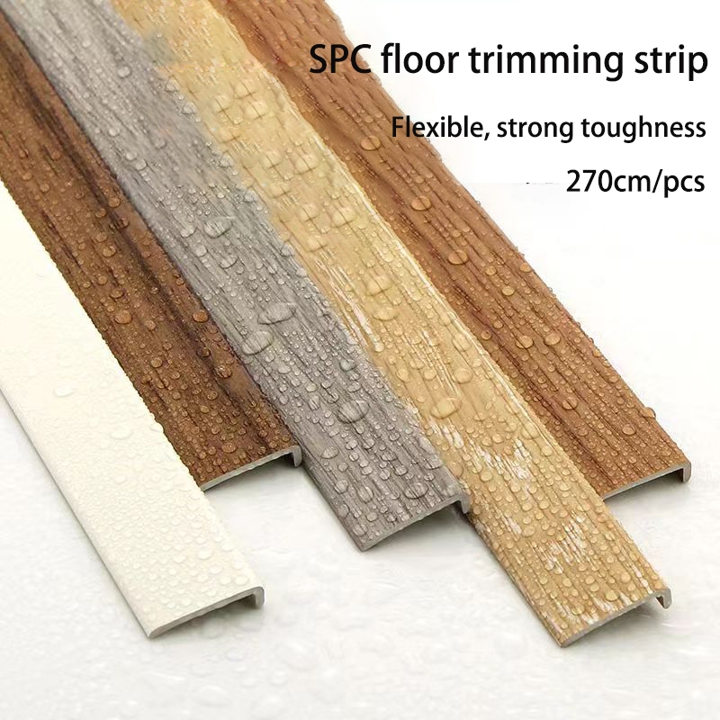 270cm wood floor right Angle edge strip, L-type SPC stone plastic floor ...