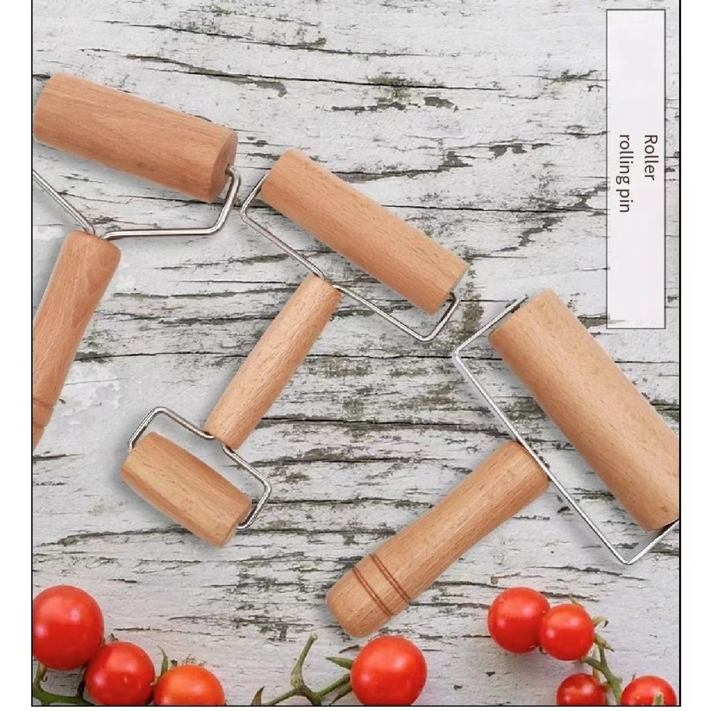Rolling Pin Pastry and Pizza Baker Roller Wooden Baking Crush Nuts ...