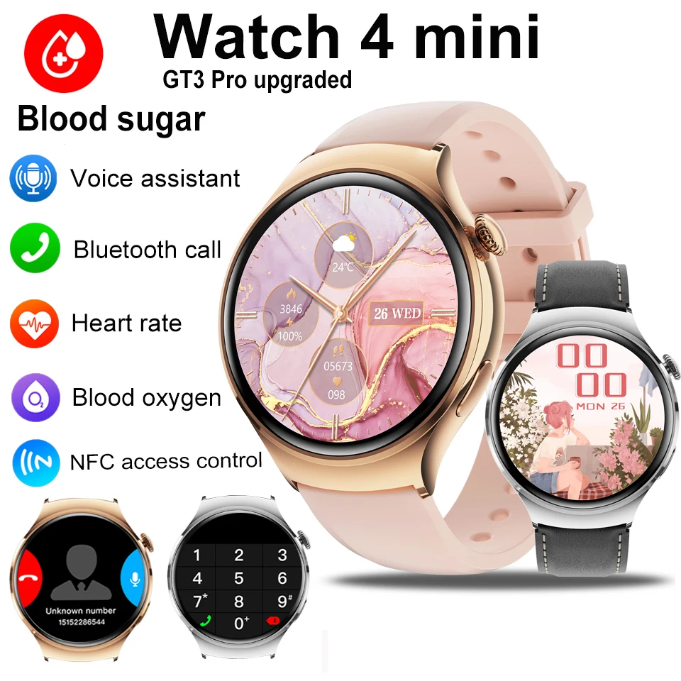 2024 New For Huawei GT4 Mini Smart Watch Women 360*360 AMOLED HD Screen ...
