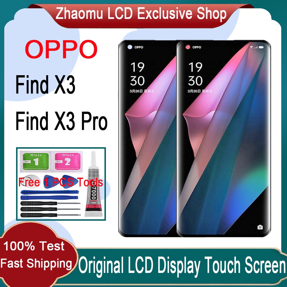 Original AMOLED OPPO Find X3 X3 Pro 5G LCD Display Touch Screen ...