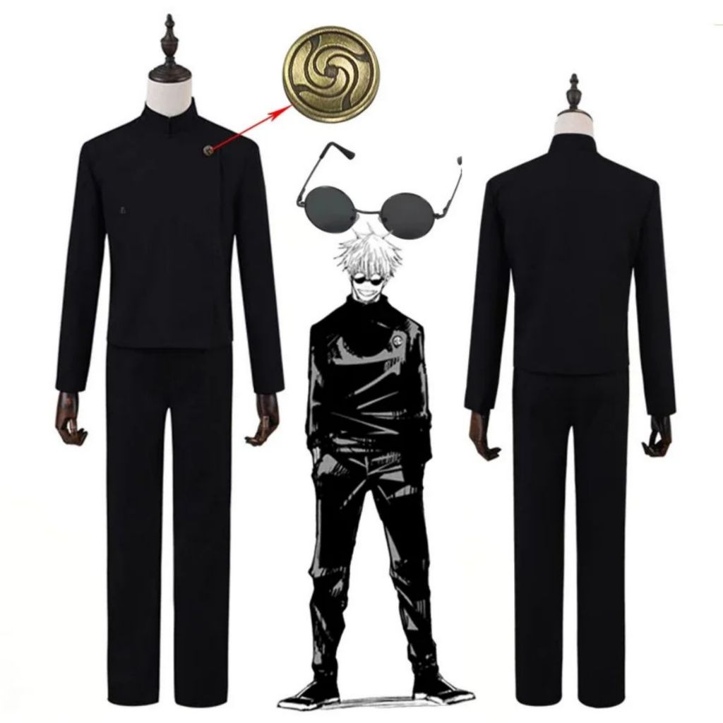 Anime Jujutsu Kaisen Satoru Gojo Cosplay Costume High School Uniform ...