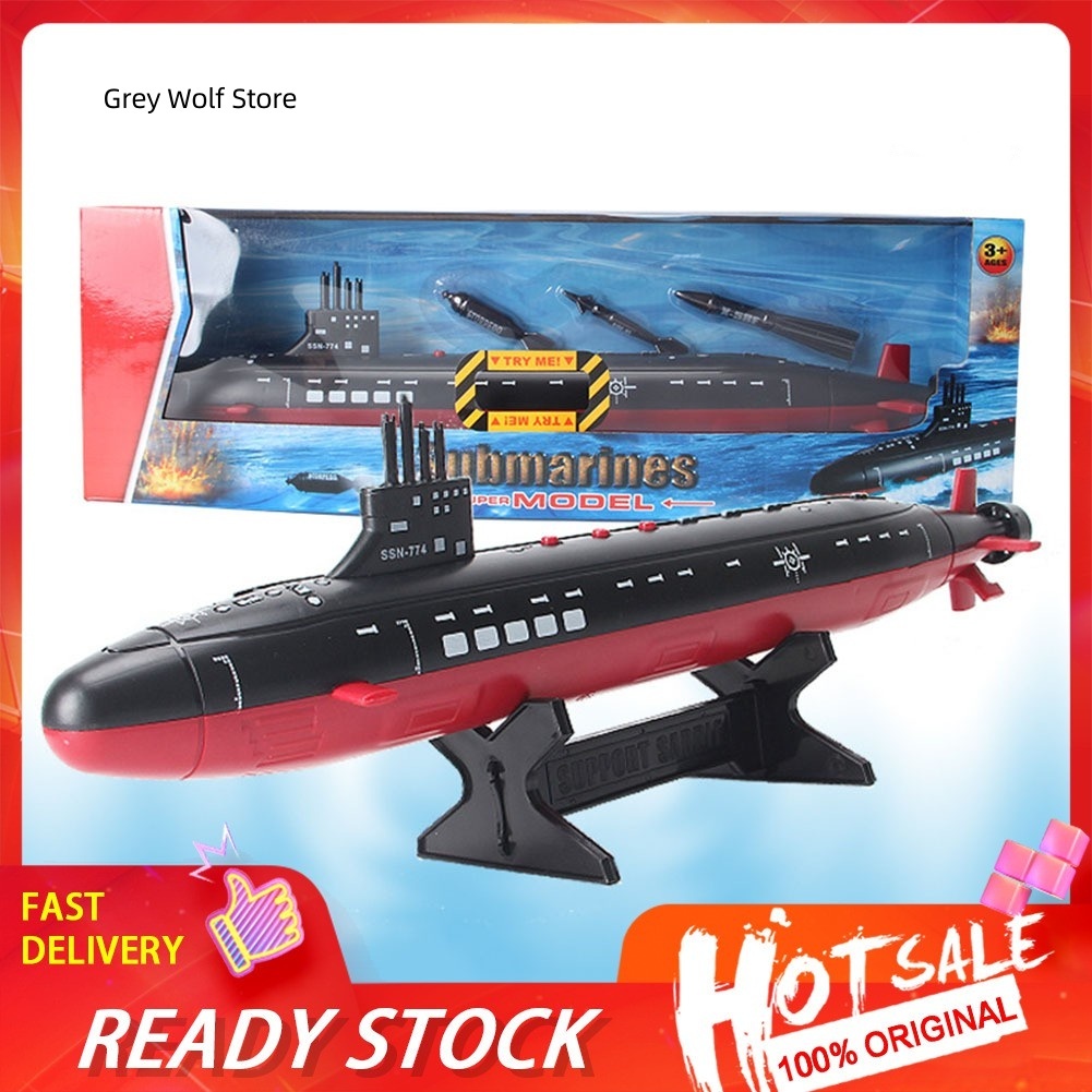 niceideal Simulated Military Nuclear Submarine Torpedo Model with Light ...