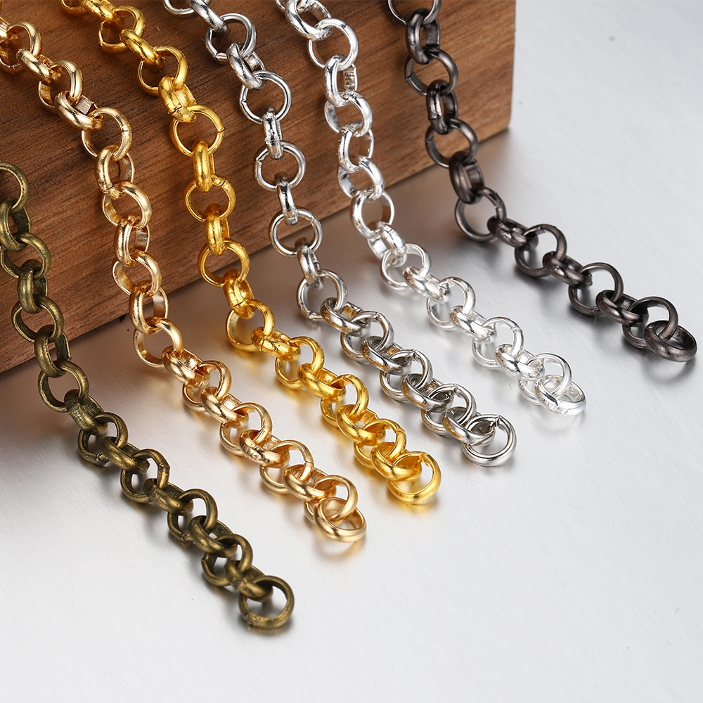 2Meters O Shape Necklace Chains Copper Bracelet Cable Link Bulk Chains ...