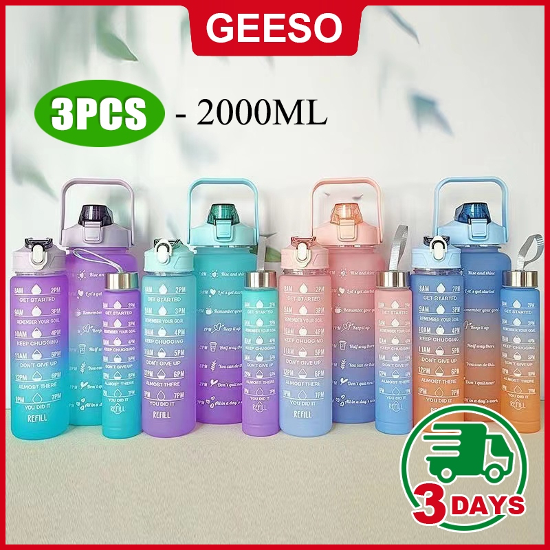 GEESO 3pcs/Set Sports Large Capacity Water Bottle School Girl Children ...