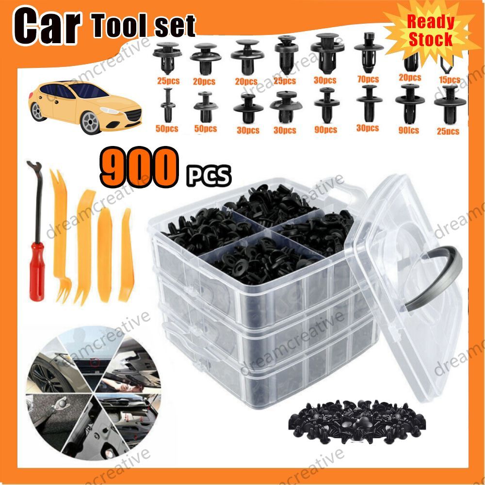 900pcs Clip Bumper Car Fastener Rivet Car Rivet Bumper Clip Fender ...
