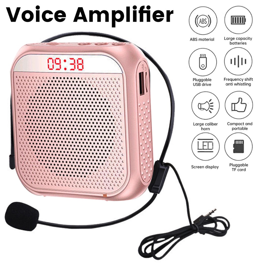 Portable Voice Amplifier Teaching Tour Guide Megaphone Speaker with ...