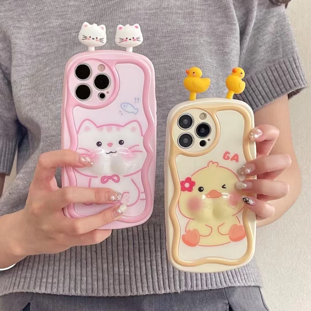Cute Casing Cat/Frog/Chick casing Iphone 11 12Pro 12ProMax Iphone 13 ...