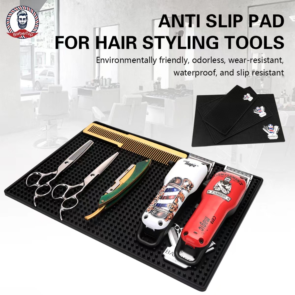 Spot #Salon Hairdressing Tools Anti-slip Mat Retro Oil Head Clipper ...