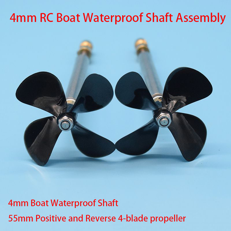 4mm RC model ship pulling net ship waterproof shaft shaft assembly 55mm ...