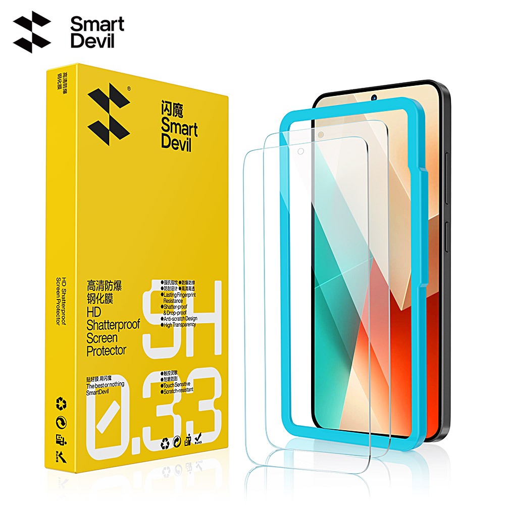 SmartDevil HD Tempered Glass For Redmi Note 13/13Pro/POCO F6 Anti-Blue ...