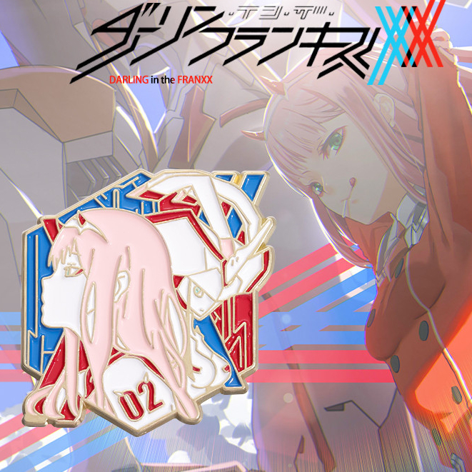 Anime Darling in The Franxx Brooch Pins Zero Two Strelizia Brooch Metal ...