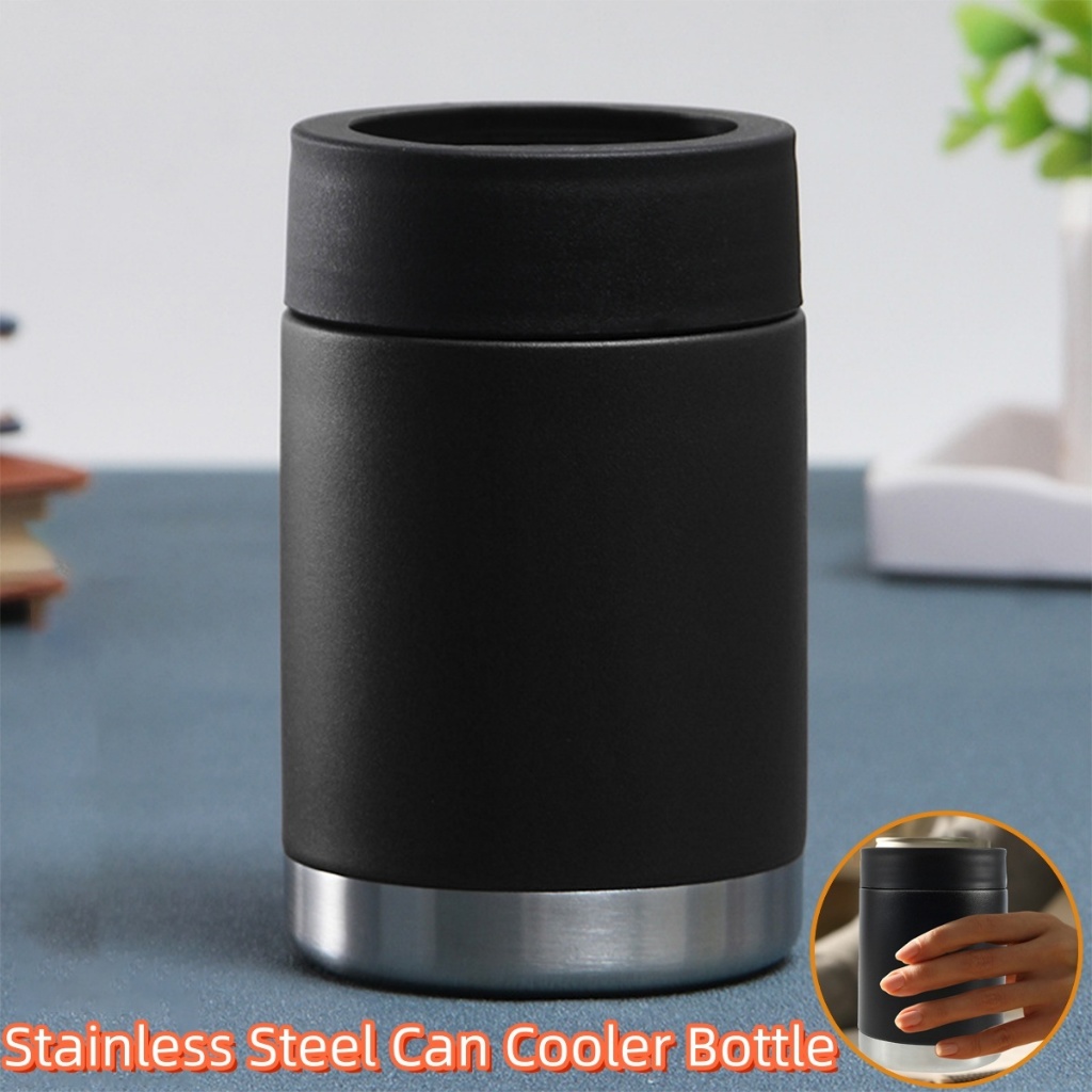 Stainless Steel Can Cooler Bottle Stubby Holder Insulated Slim Sleeve ...