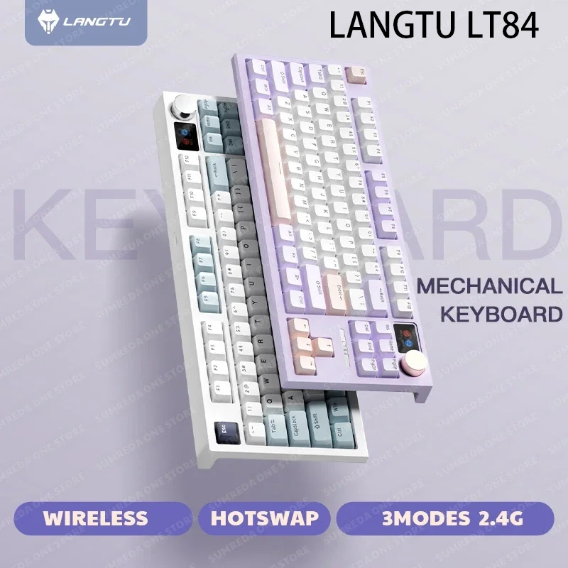 Langtu LT84 3 MODES Mechanical Keyboard 84 Keys Full Non-impact RGB ...