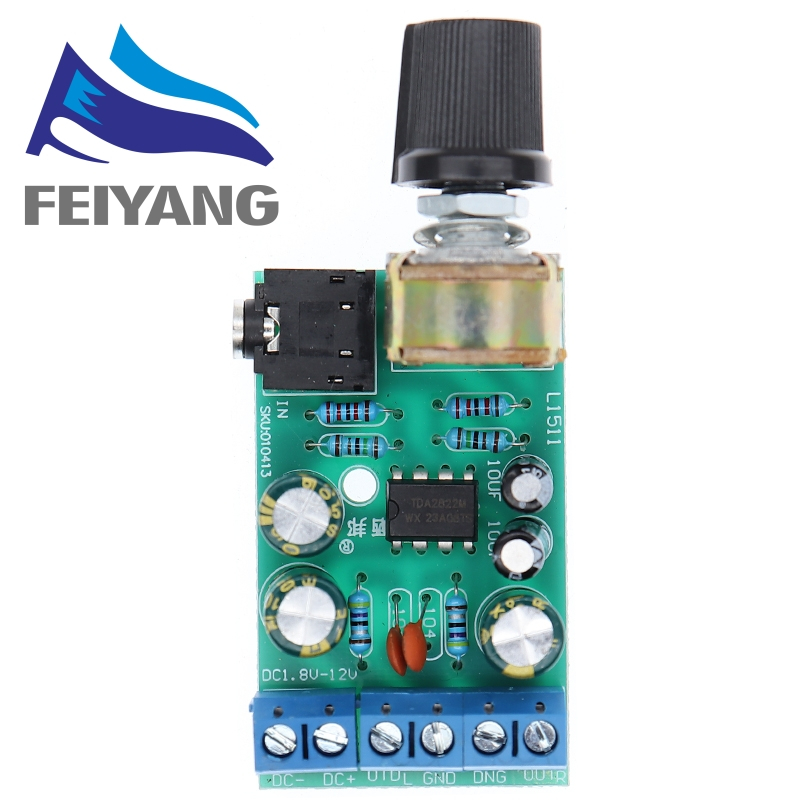 TDA2822 TDA2822M Amplifier Board DC 1.8-12V 2.0 Channel Stereo Mini AUX ...