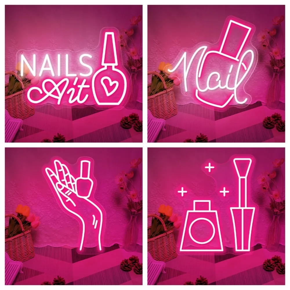Nails Salon LED Neon Sign Business For beauty Salon Nails Shop Room ...