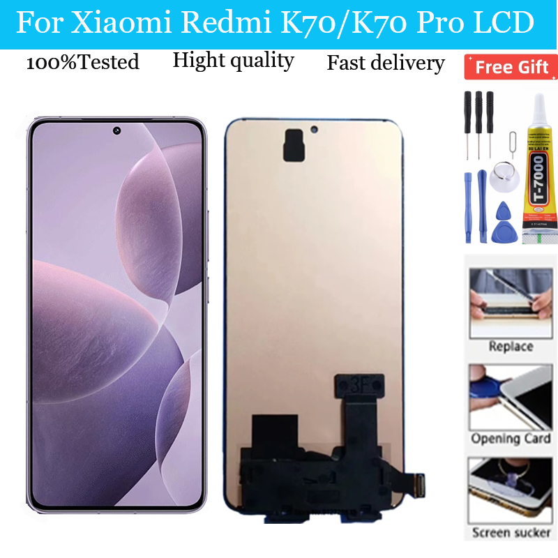 6.67" Original For Xiaomi Redmi K70 23113RKC6C LCD Display Frame+Touch ...
