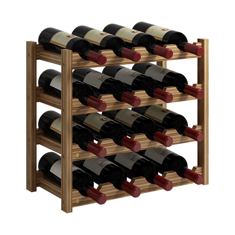 【Ready Stock】Red wine rack display solid wood red wine rack wine rack ...