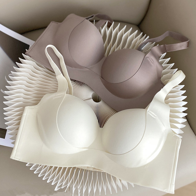 Small Breasts Look Big Gathering Underwear Women's Steamed Bread Cup ...