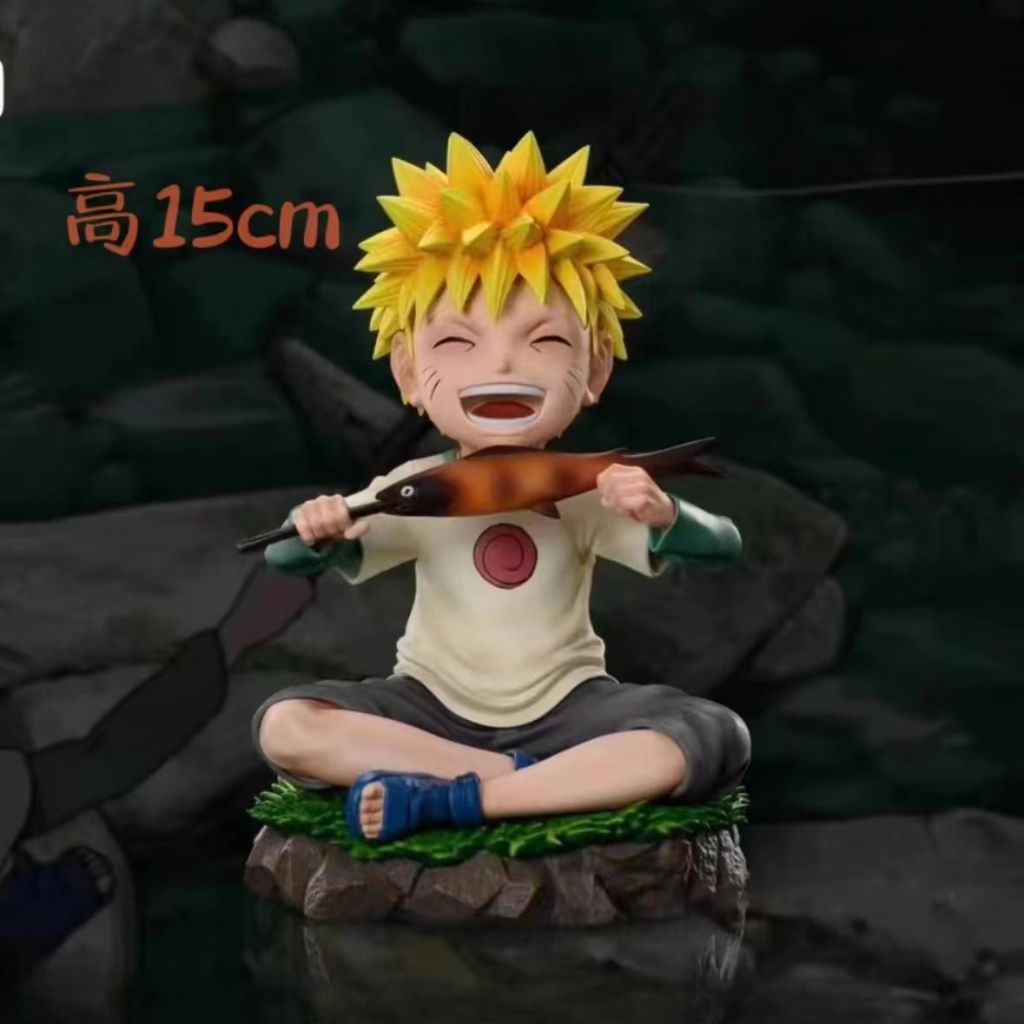 Naruto Childhood Eating Fish Naruto Spiral Naruto Figure Ornaments ...