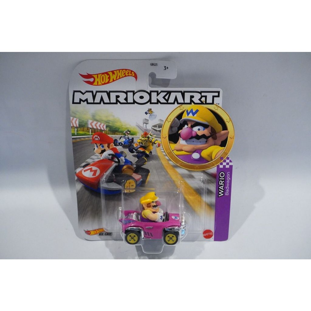 Hot Wheels Mario Kart WARIO Badwagon Pink & Yellow | Shopee Malaysia