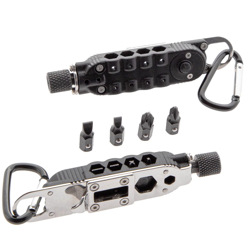 Tool Screwdriver Hex Bit Carrier with Carabiner Keychain, Small ...