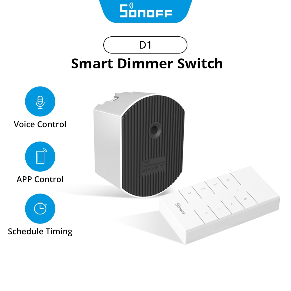 SONOFF D1 WiFi Smart Dimmer Switch High-Accurate Monitoring Light ...