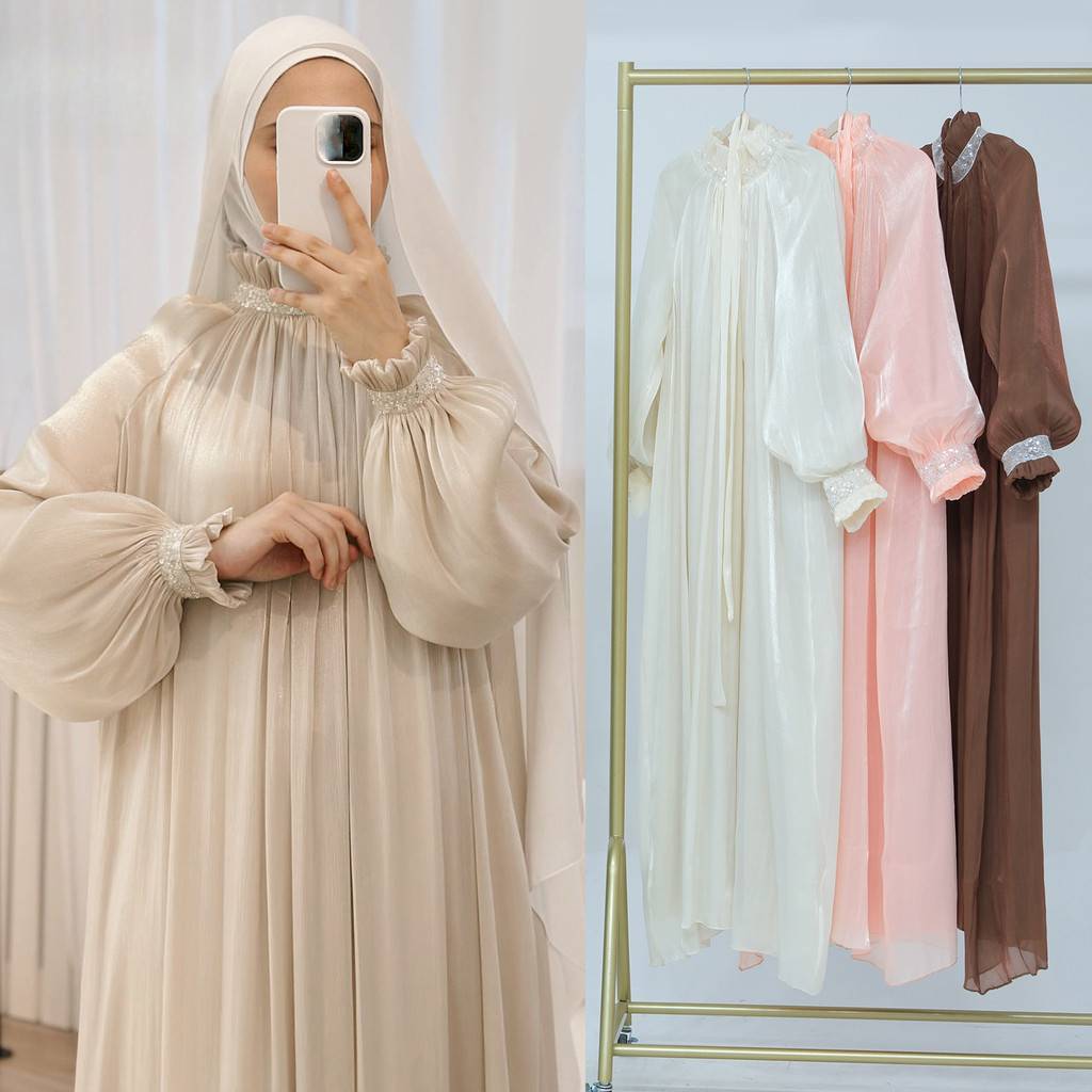 Ramadan Dubai Belted Abaya Exquisite maxi dress Islam Arab robe Women ...