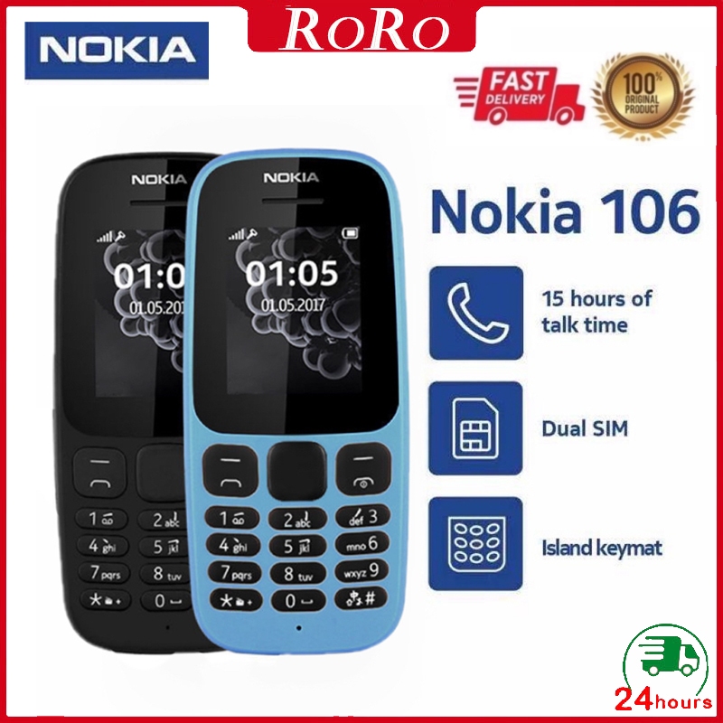 【Ready Stock 24H】NOKIA 106 DUAL SIM READY STOCK IN MALAYSIA Full Set ...