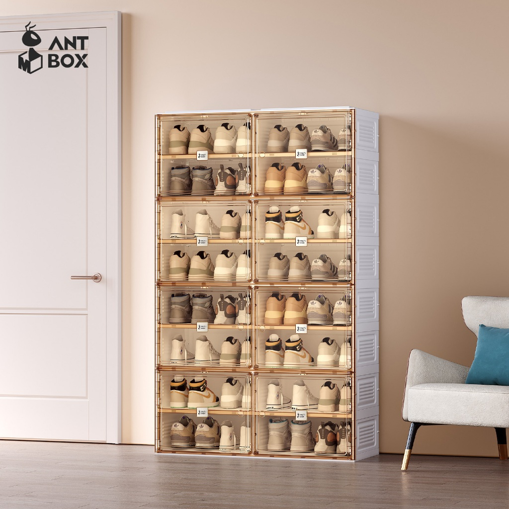 ANTBOX Shoe Cabinet 40Pairs Installation-Free Required Portable ...