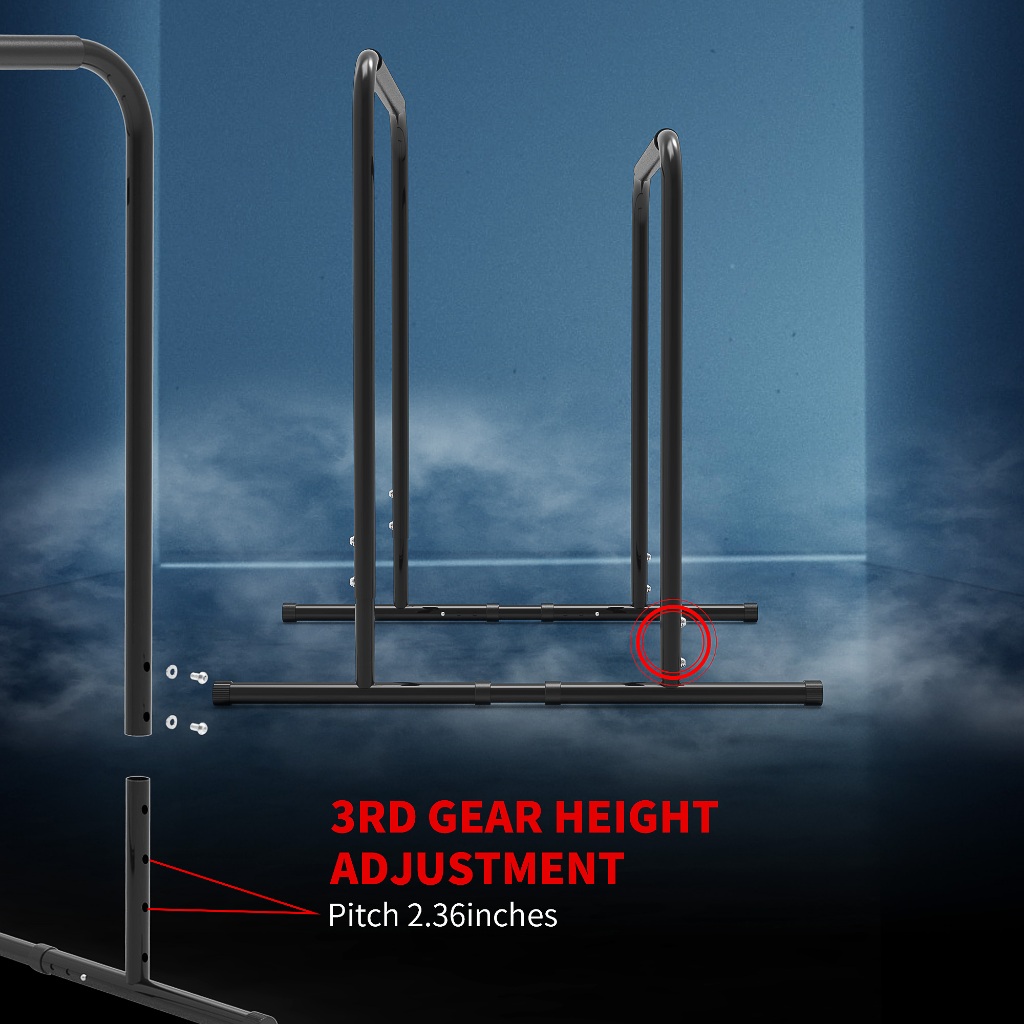 leikefitness Pull Up Dip Station Strength Training Dip Stands Station ...