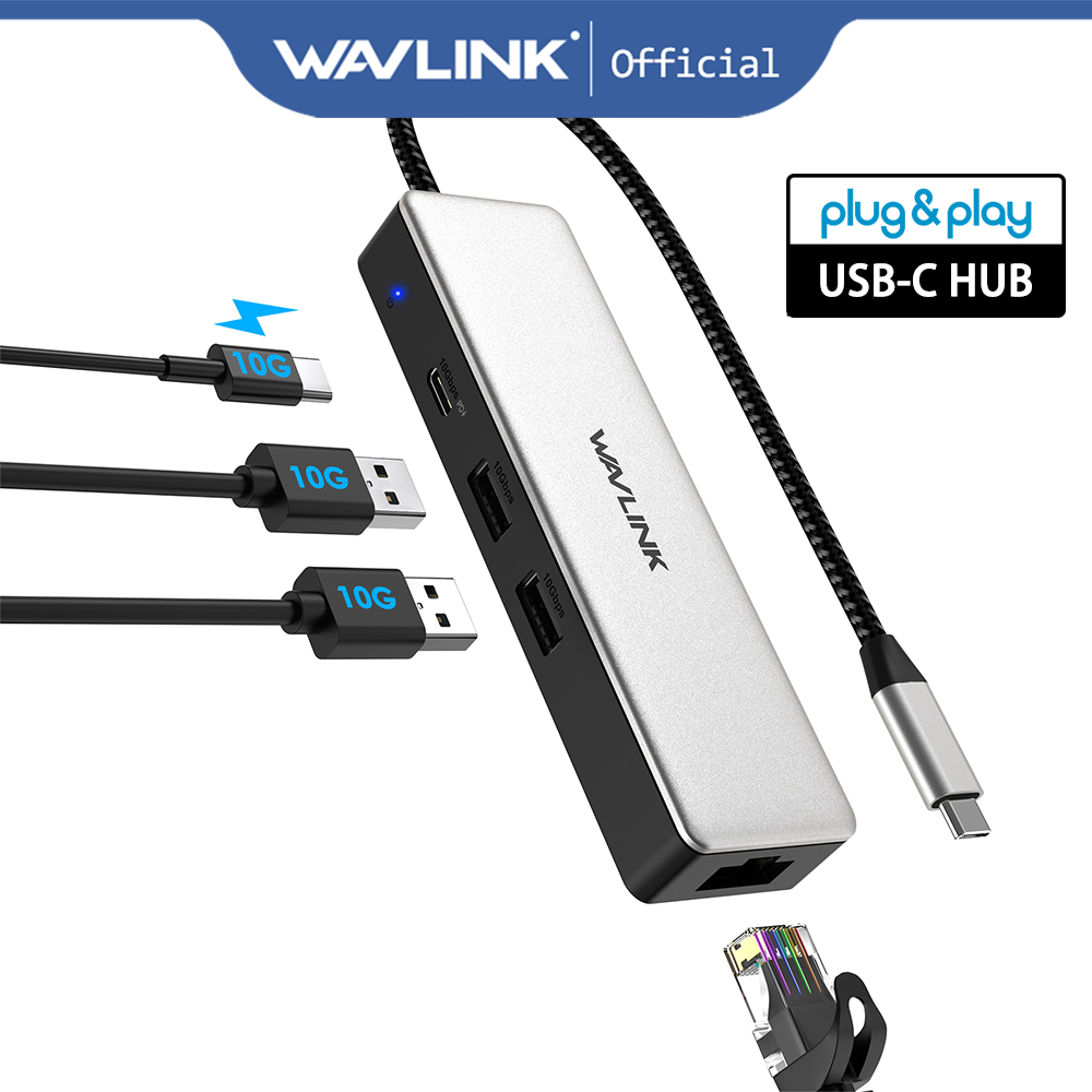 Wavlink 4 in 1 USB HUB With USB A TYPEC 10GBps And RJ45 2500Mbps ...