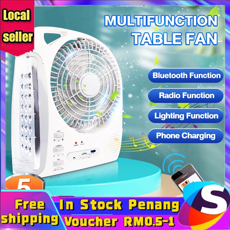 【Malaysia Spot Sale】Table Fan Light Small Fan Light 8 inch ...
