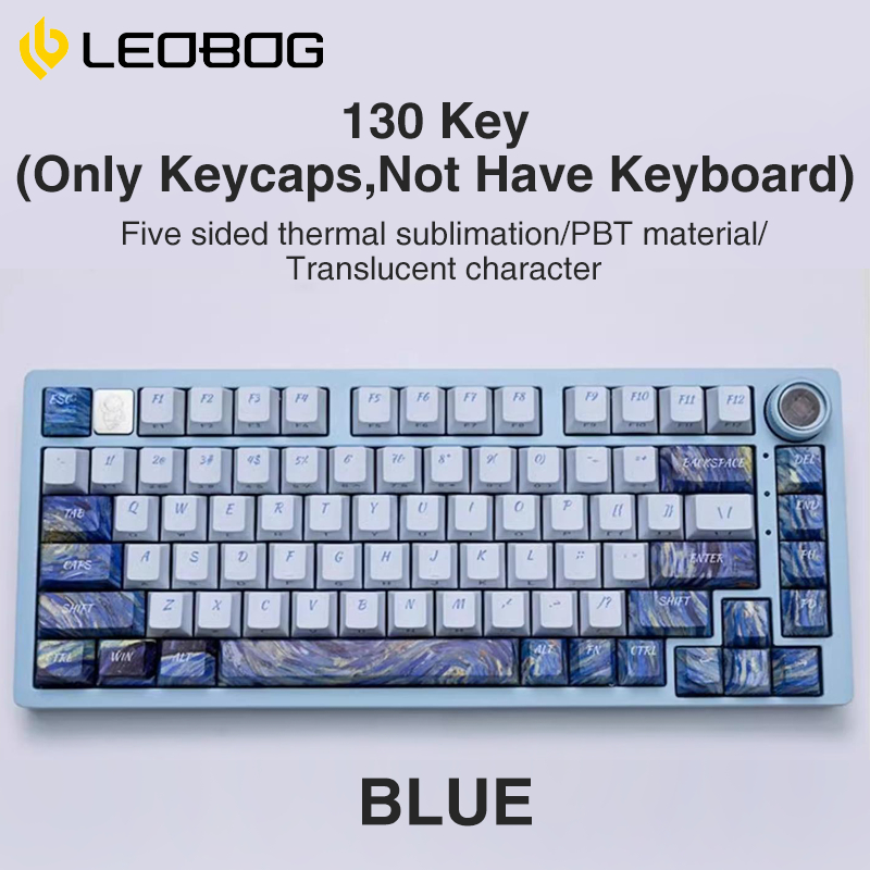 AULA LEOBOG 130 Keys/136 Keys Side Engraved Keycap Original Keycaps PBT ...
