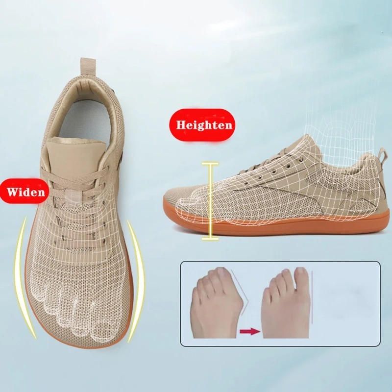 Men Shoes Wide Barefoot Mesh Shoes Breathable Foot Swollen Shoes ...