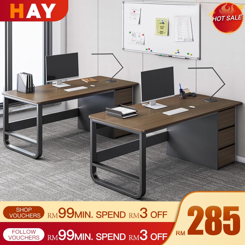 Office Table Meja Office 120/140/160CM Computer Table With Drawer Meja ...