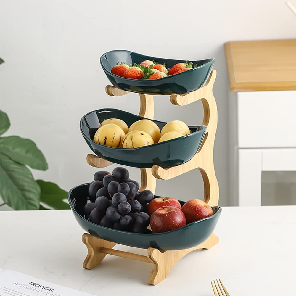 Creativetiered Serving Bowls Tray Set, Nordic Living Room 3 Tier Fruit ...