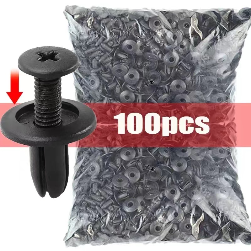 Plastic rivets for car bumpers, screw fasteners, fenders, black rivets ...