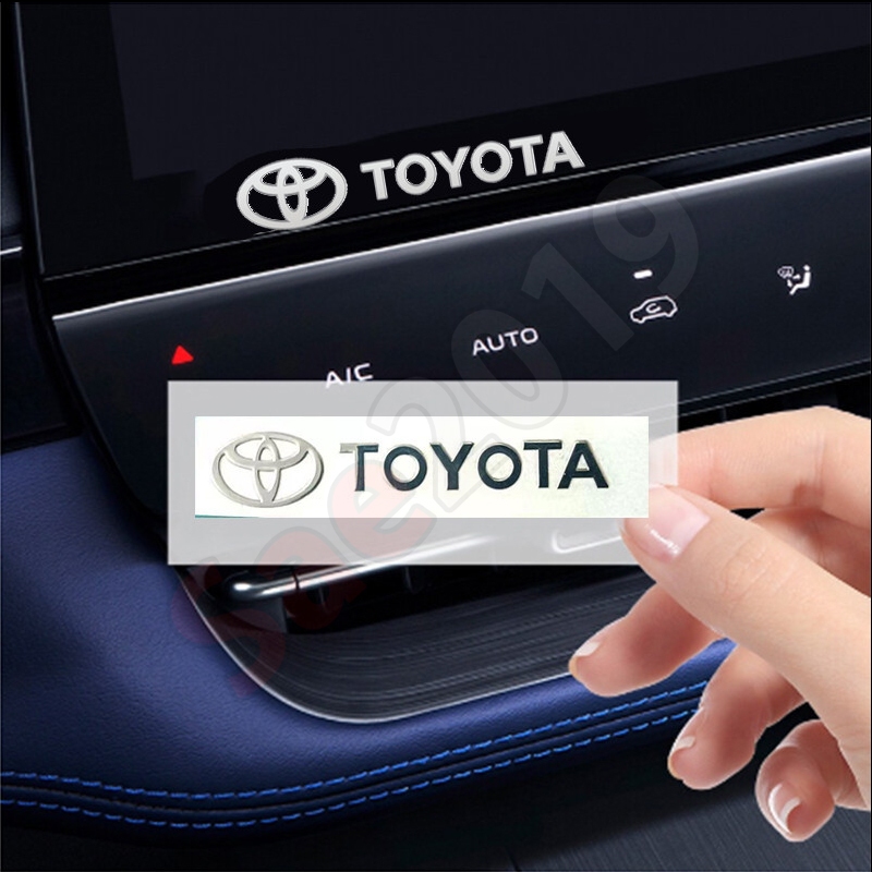 【Ready Stock】Toyota Logo 3D Exterior Metal Sticker Car Interior ...
