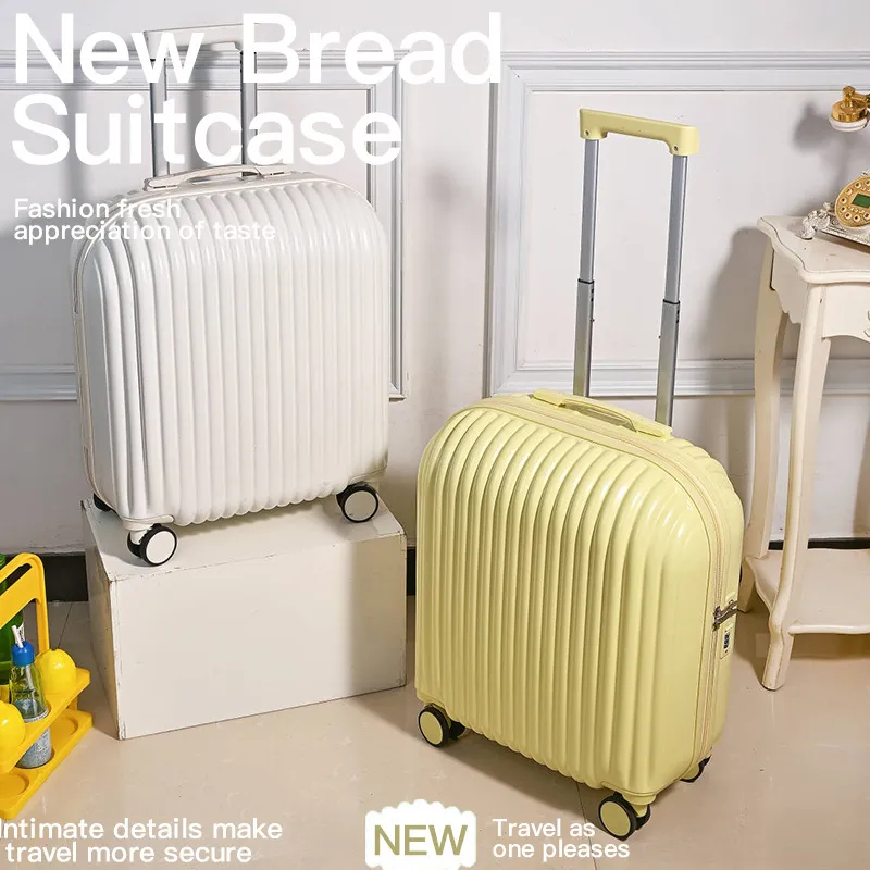 『Free Shipping』New cute bread design luggage 20inch carry on suitcase ...