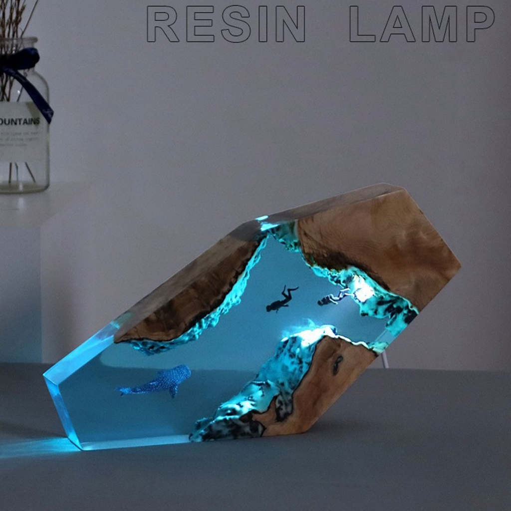 Resin Light Marine Resin Lamp Ocean Night Light Diving Resin Lamp ...