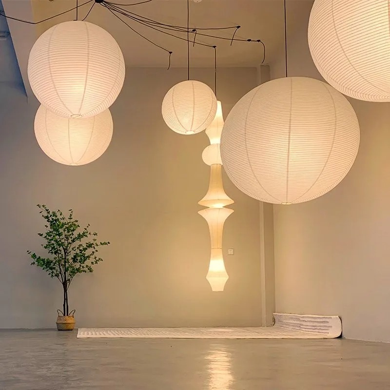 Akari Pendant Light paper lantern lamp Vintage globe lamp noguchi lamp ...