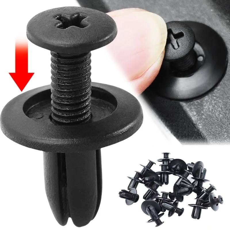 8mm plastic rivet fastener Screws Car bumper fender Black rivet auto ...