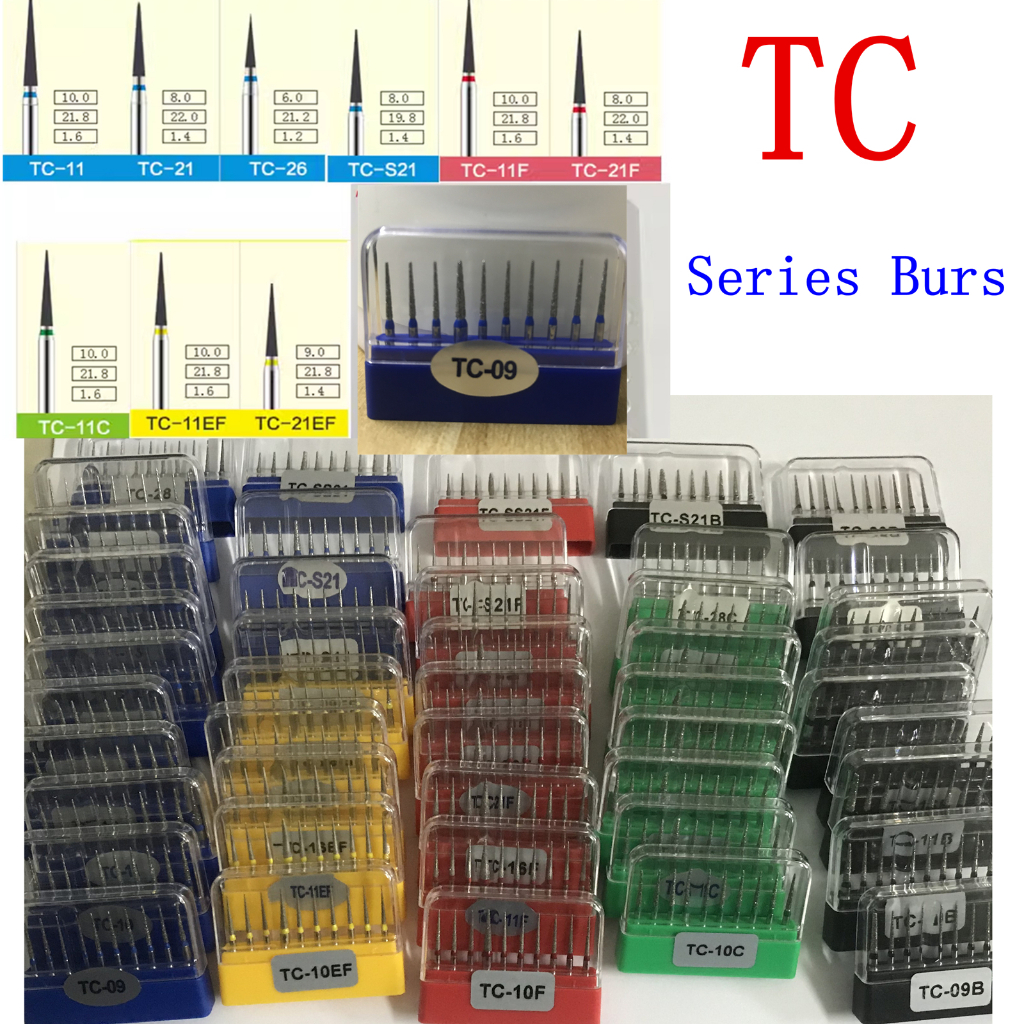 Buy 10 Boxes Get 2 Boxes Free TC Series Dental Diamond Burs Drill for ...